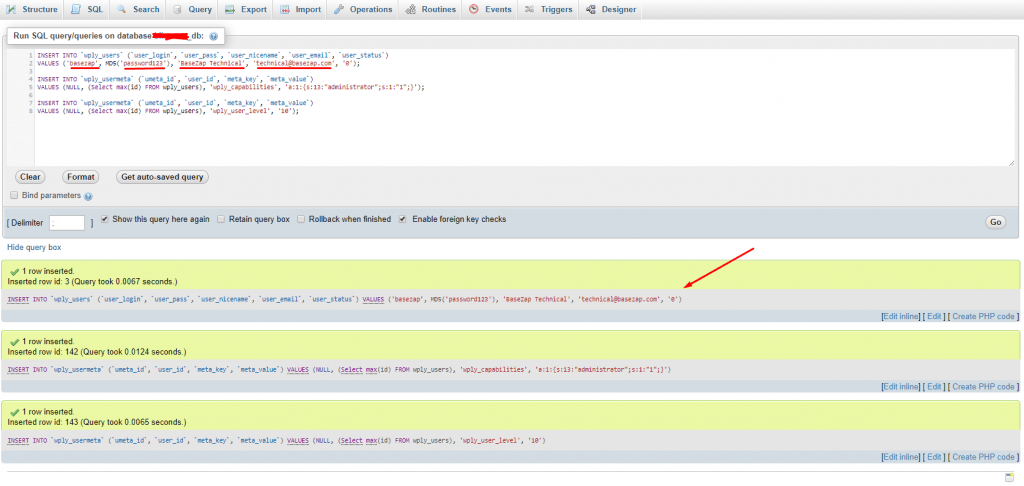 Create WordPress Admin Account in Database using phpMyAdmin | BaseZap
