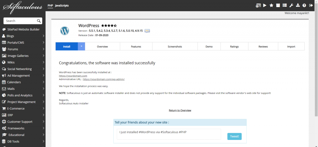 How to Install Wordpress in DirectAdmin using Softaculous | BaseZap